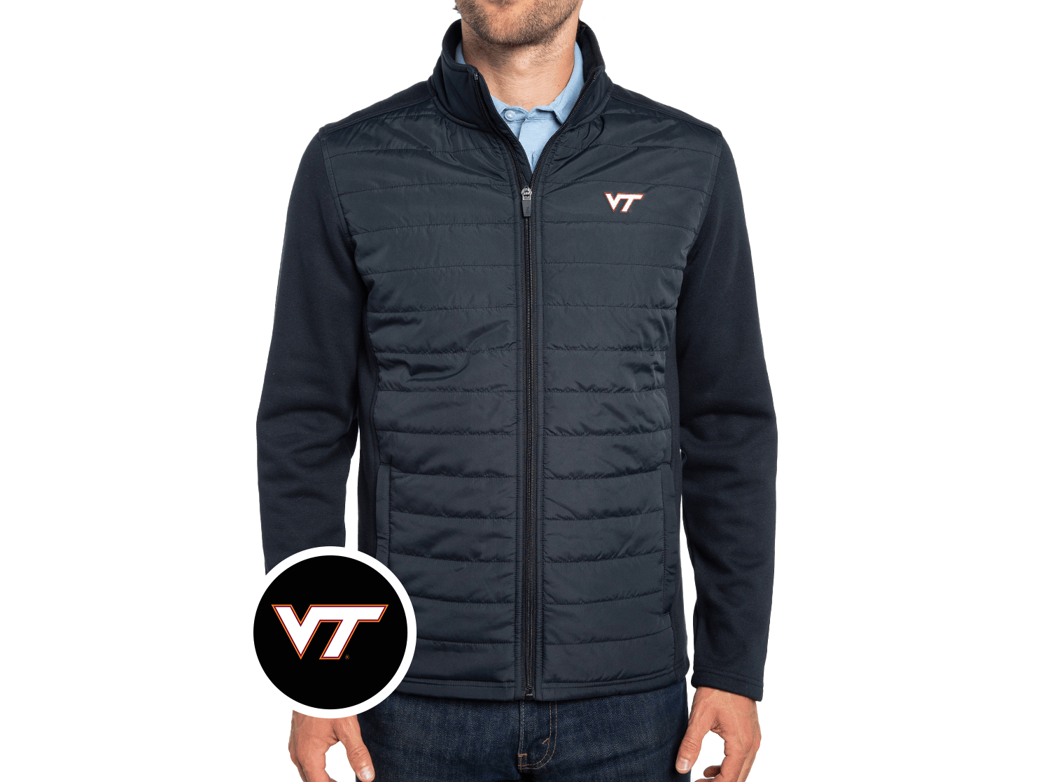 Virginia Tech - Hybrid Puffer - VT - Black – Criquet Shirts