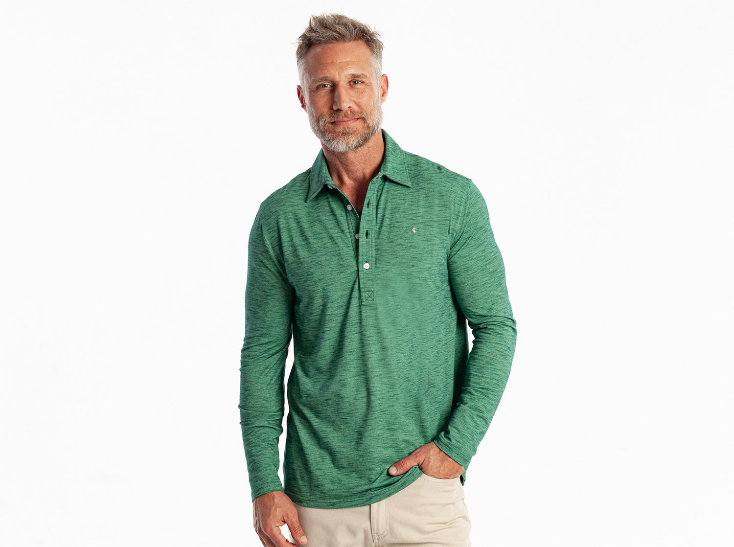 brrr° Long Sleeve Range Polo - Reed – Criquet Shirts
